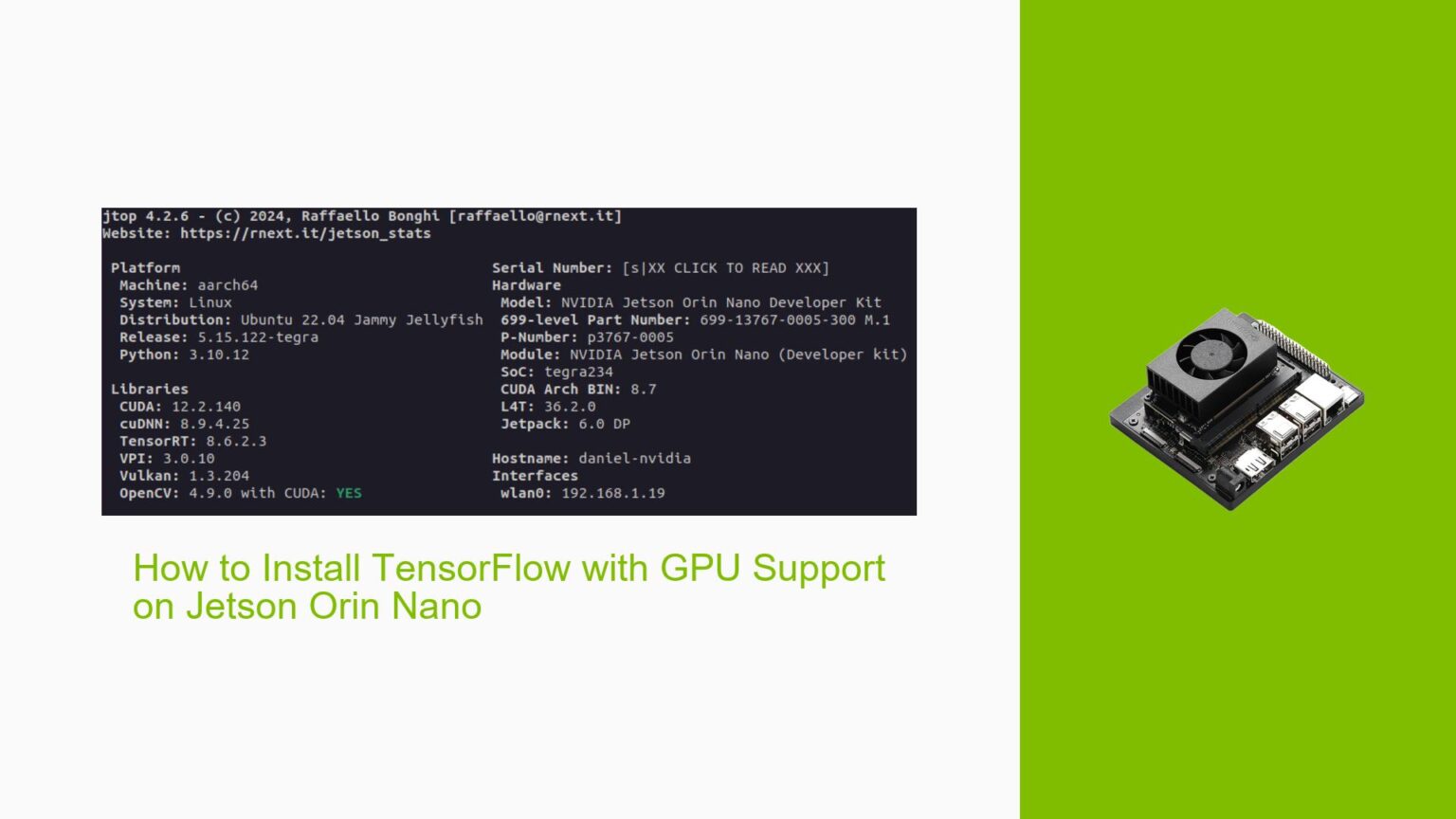 How to Install TensorFlow with GPU Support on Jetson Orin Nano - Help ...