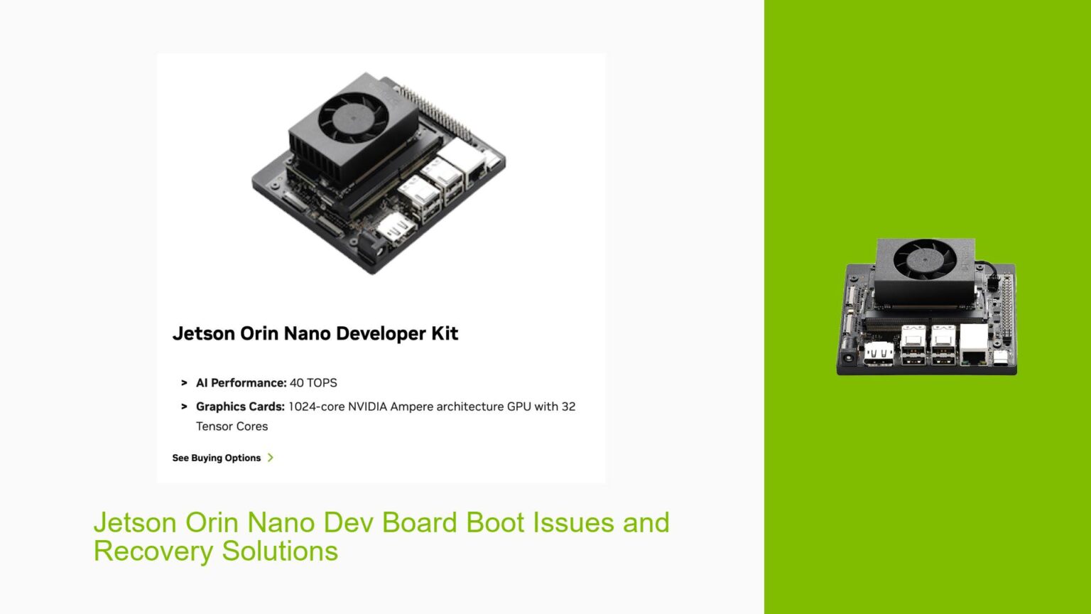 Jetson Orin Nano Dev Board Boot Issues And Recovery Solutions Help Docs For Errorsissues On