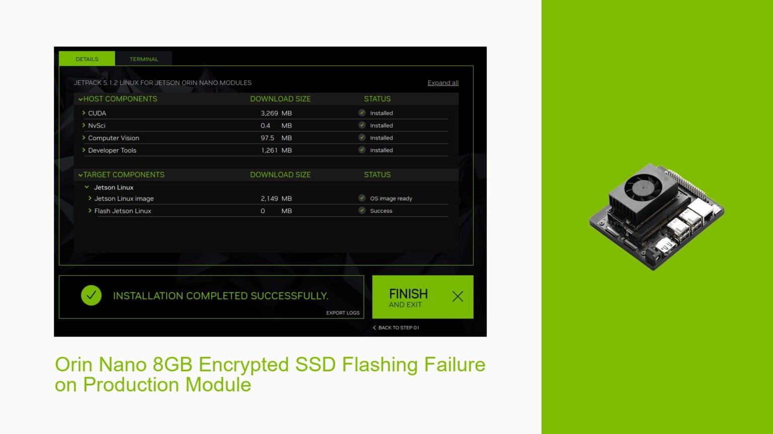Orin Nano 8GB Encrypted SSD Flashing Failure on Production Module ...