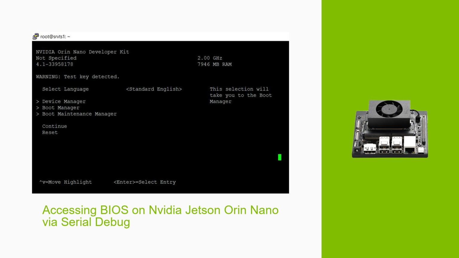 Accessing BIOS on Nvidia Jetson Orin Nano via Serial Debug - Help Docs ...