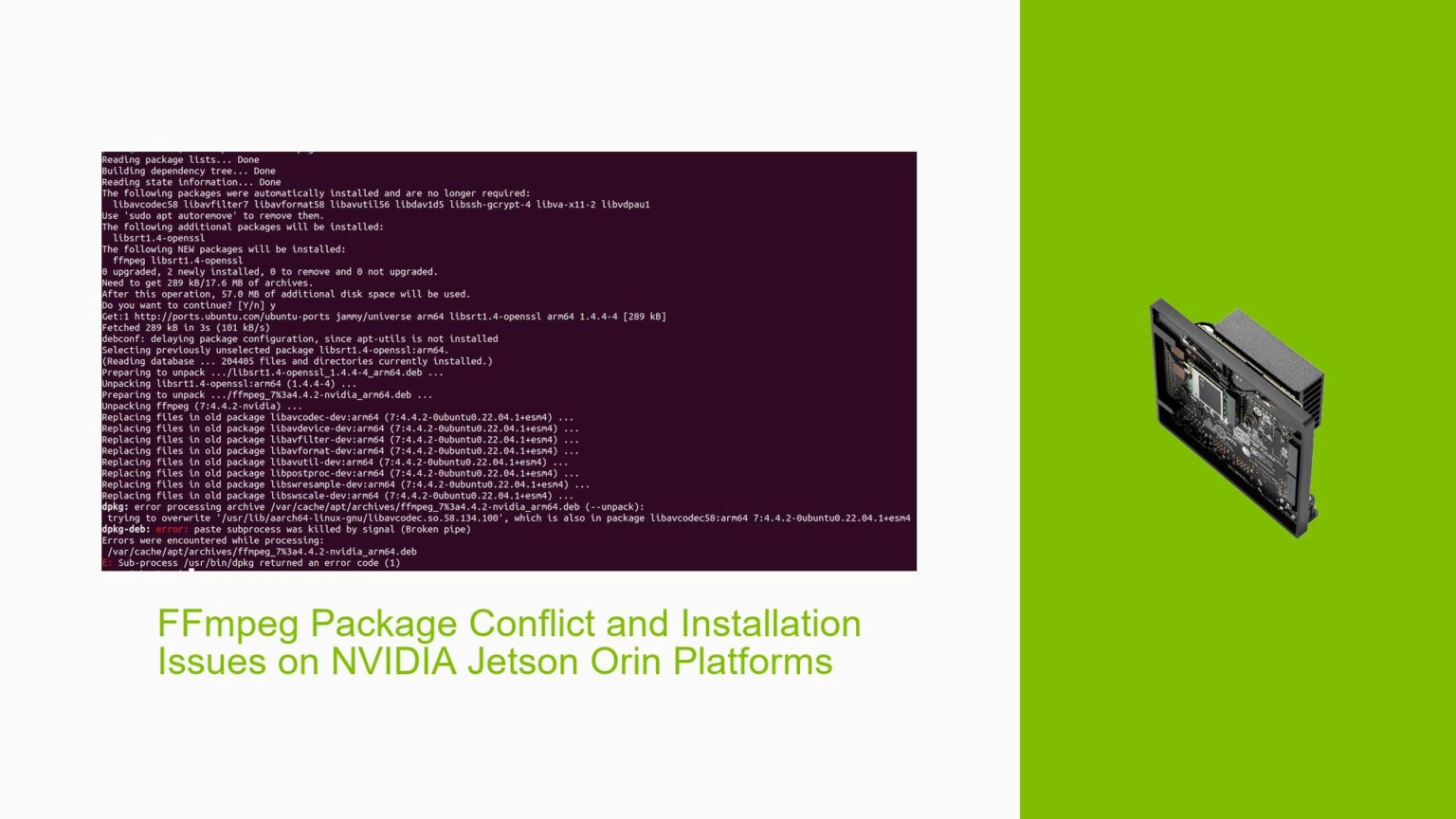 FFmpeg Package Conflict and Installation Issues on NVIDIA Jetson Orin Platforms - Help Docs for ...