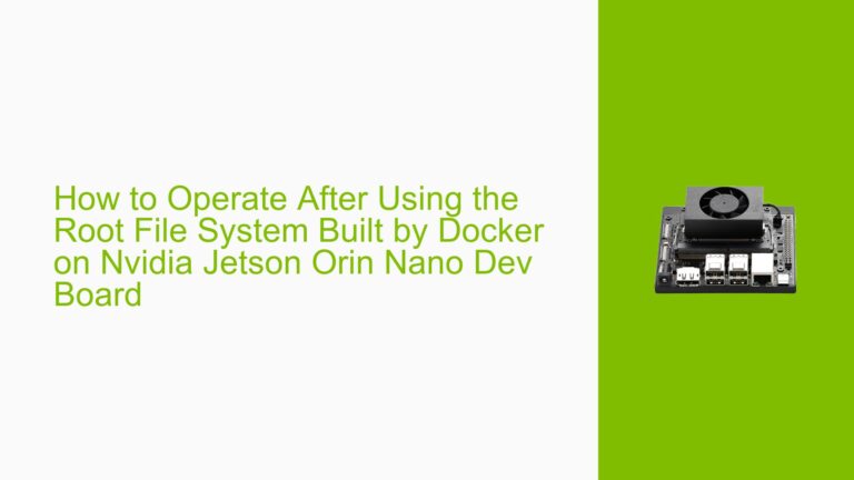 How to Operate After Using the Root File System Built by Docker on ...