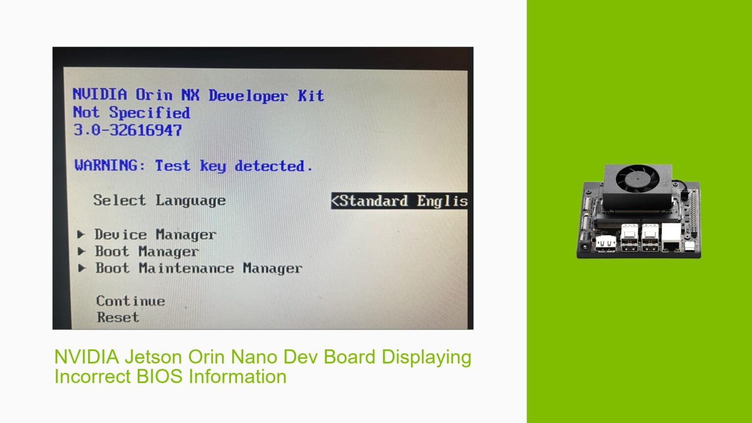 NVIDIA Jetson Orin Nano Dev Board Displaying Incorrect BIOS Information ...