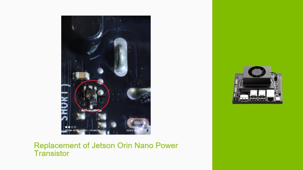 Replacement of Jetson Orin Nano Power Transistor - Help Docs for Errors ...