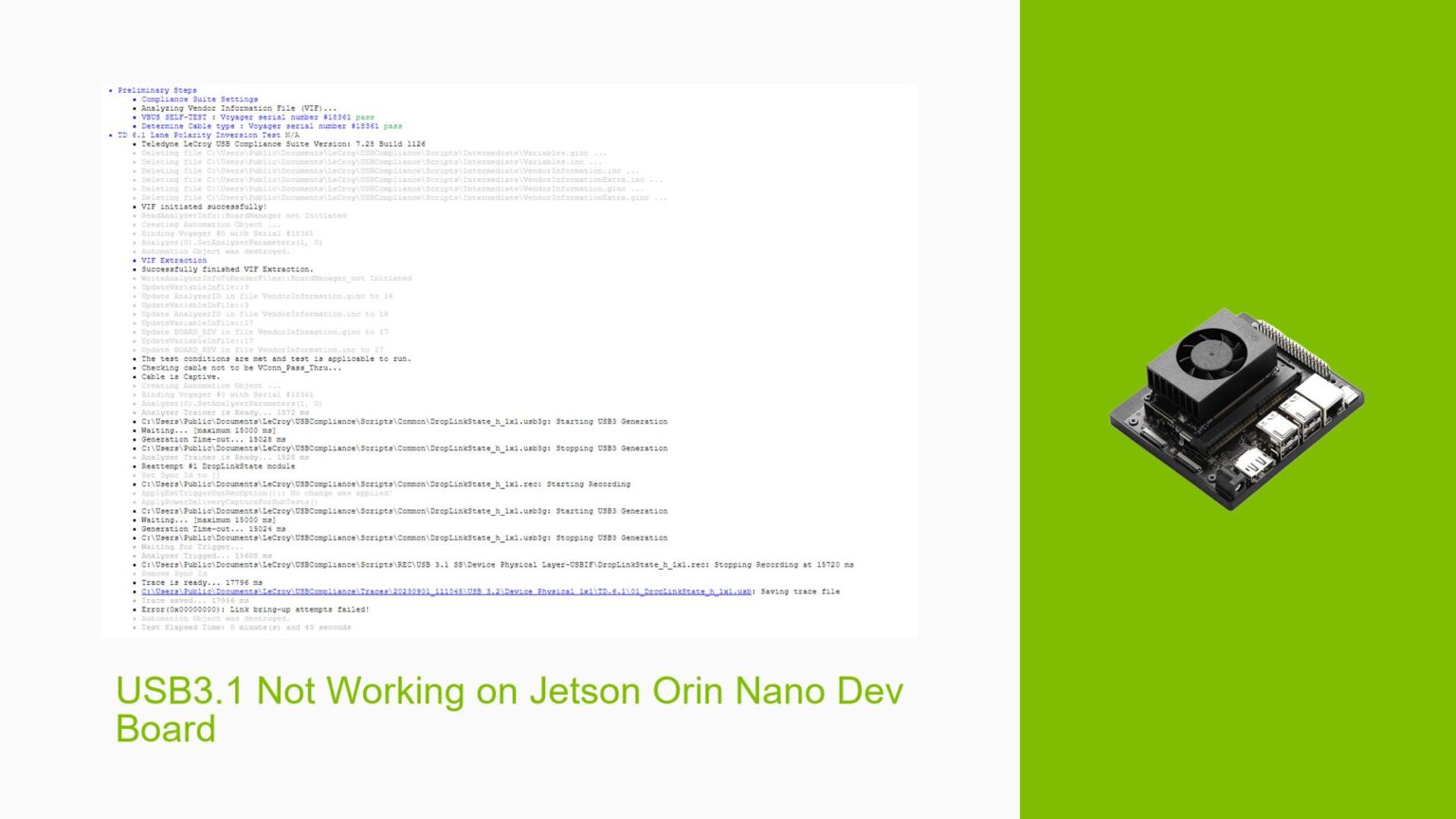 Usb31 Not Working On Jetson Orin Nano Dev Board Help Docs For Errors