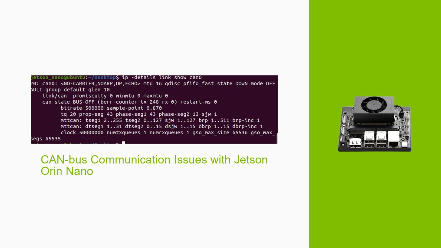 Can Bus Communication Issues With Jetson Orin Nano Help Docs For Errorsissues On Nvidia