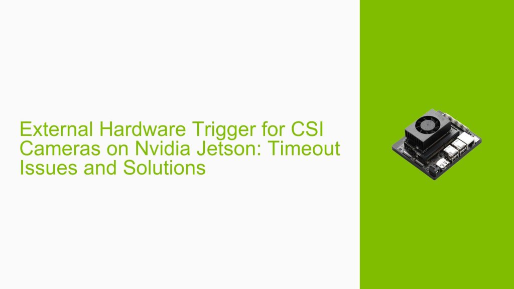 External Hardware Trigger For Csi Cameras On Nvidia Jetson Timeout Issues And Solutions Help